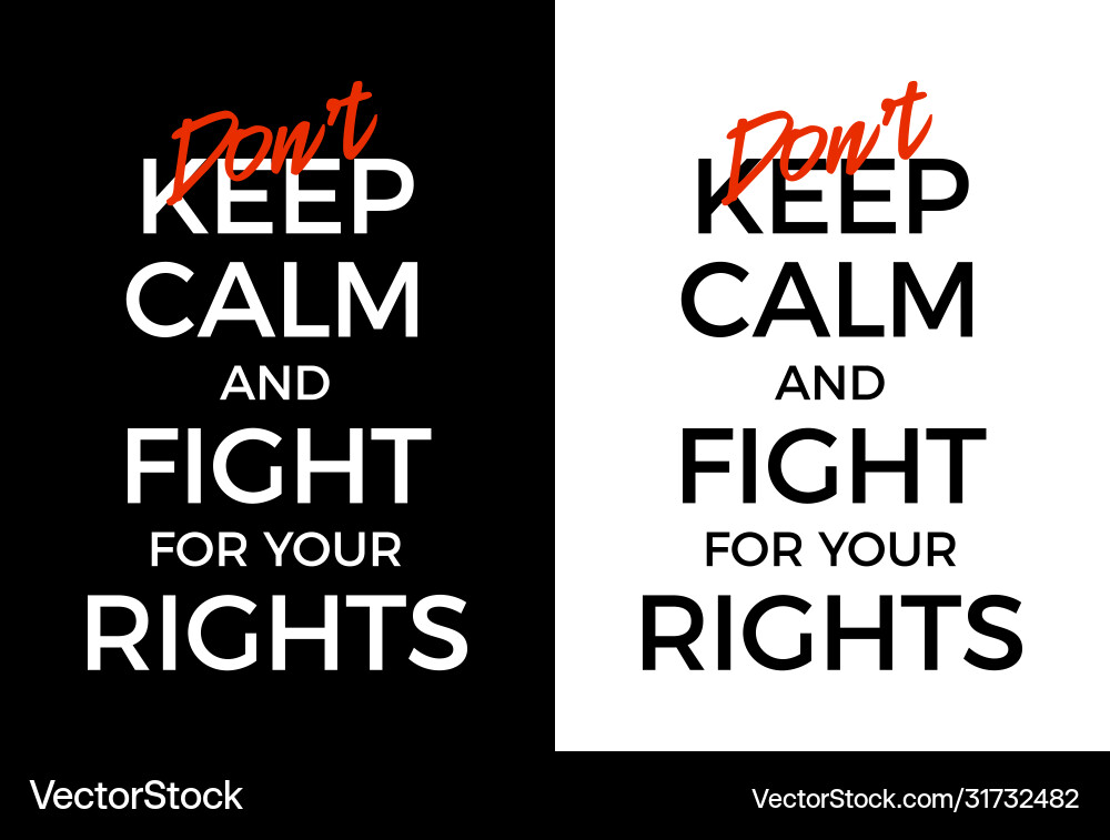 Fight for Your Rights Poster Royalty Free Vector Image