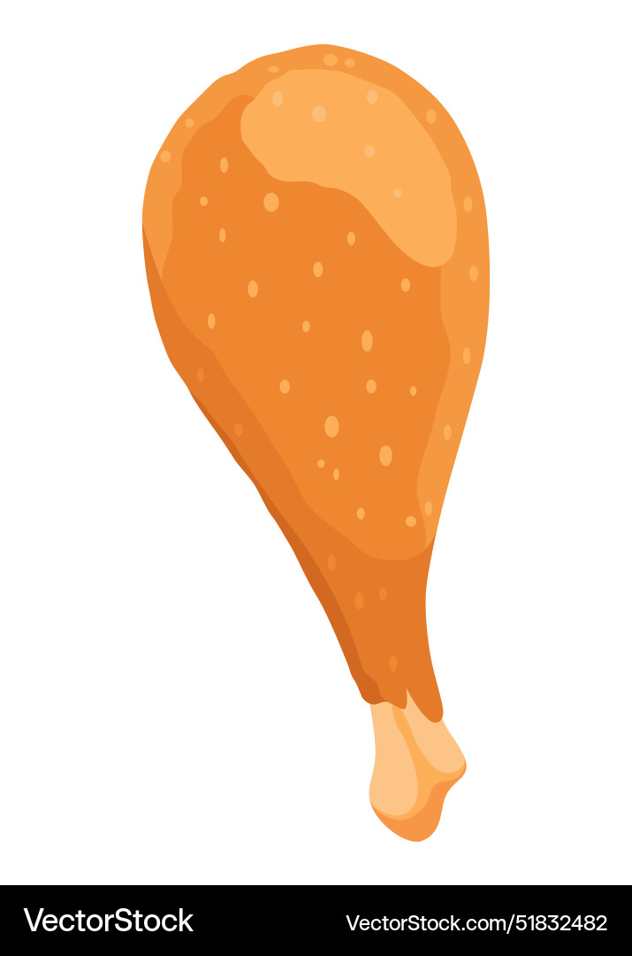 Fried chicken crispy fried chicken drumstick Vector Image