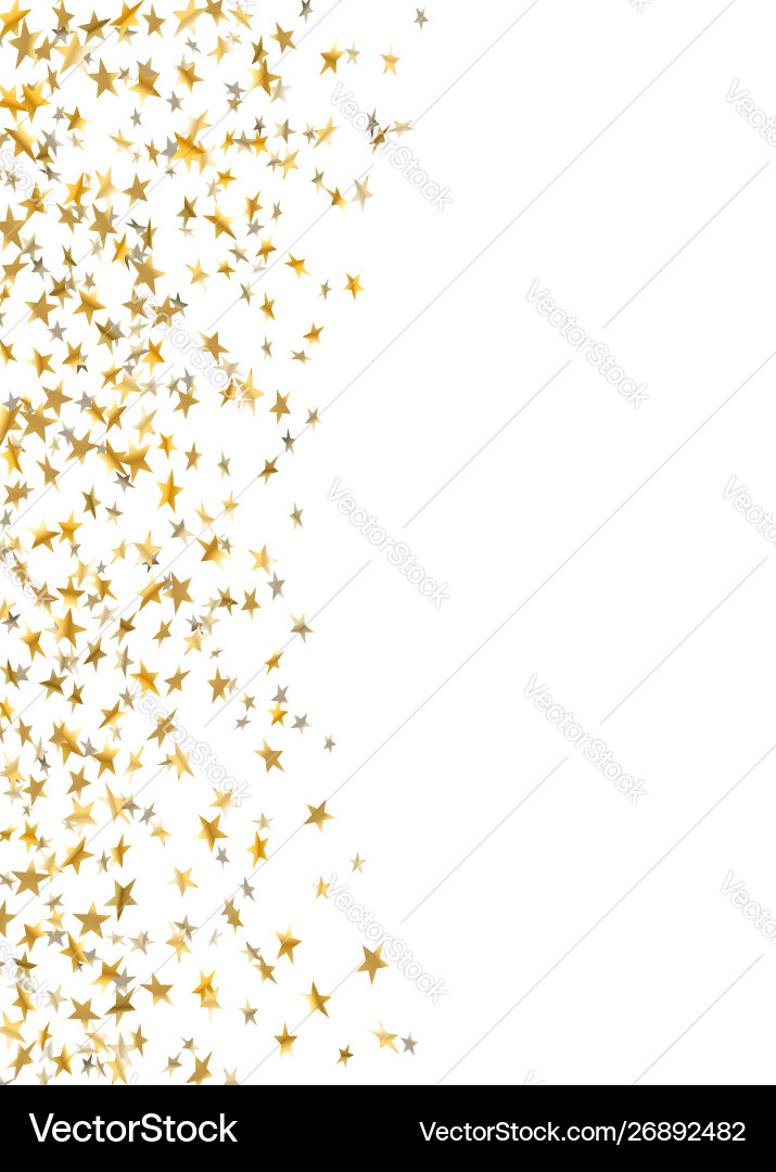 Gold star confetti celebration isolated on white Vector Image