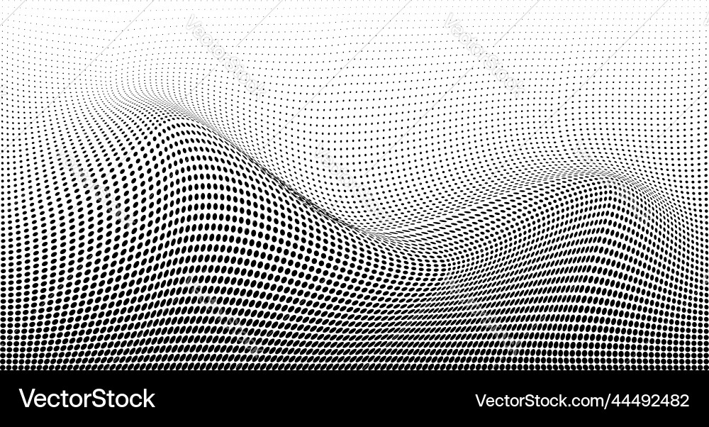 Halftone wavy abstract background relief Vector Image