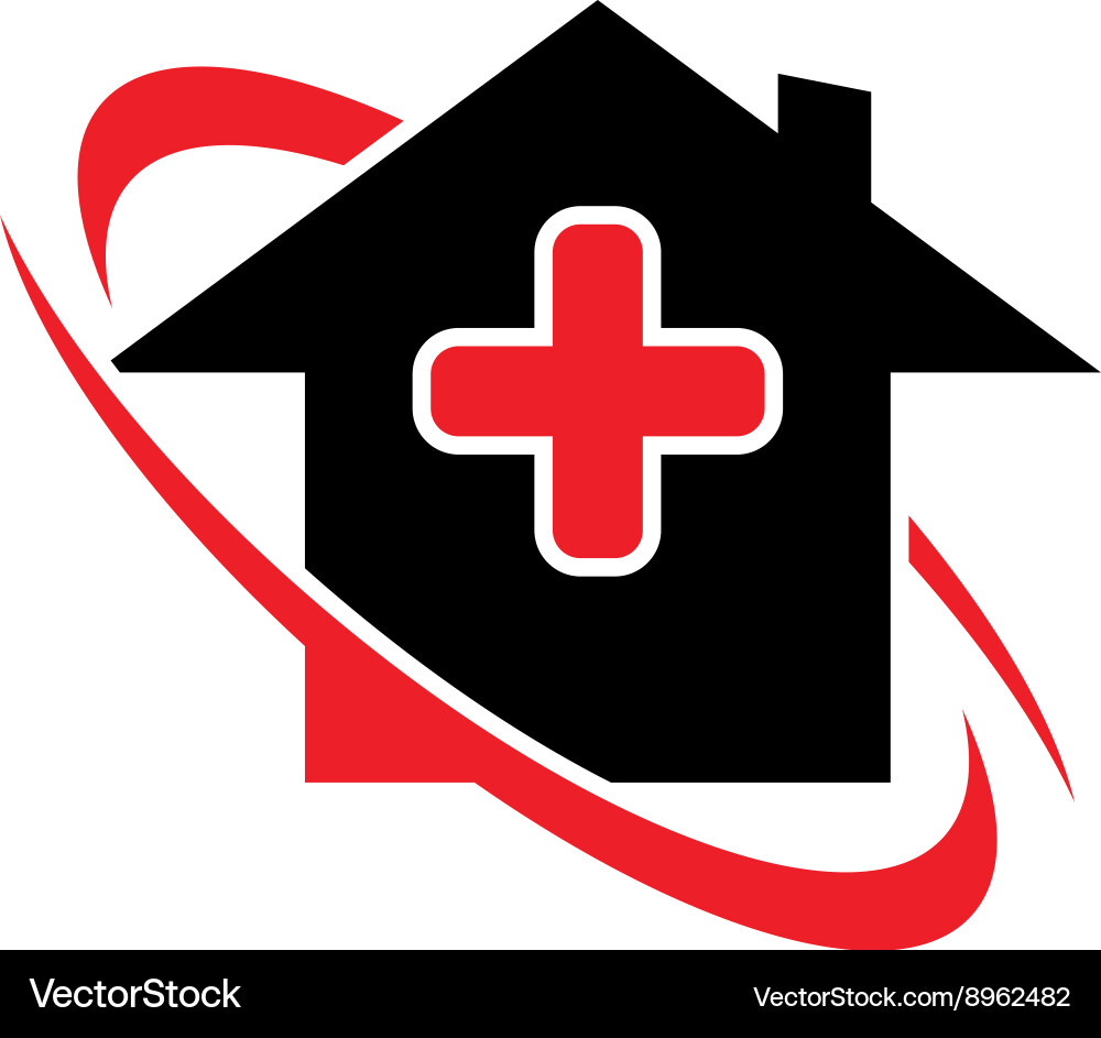 Medical logo icon house Royalty Free Vector Image