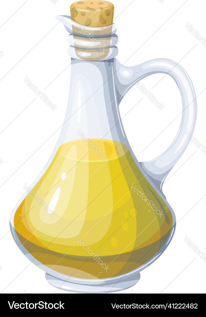 Olive oil glass jug pitcher jar bottle Royalty Free Vector