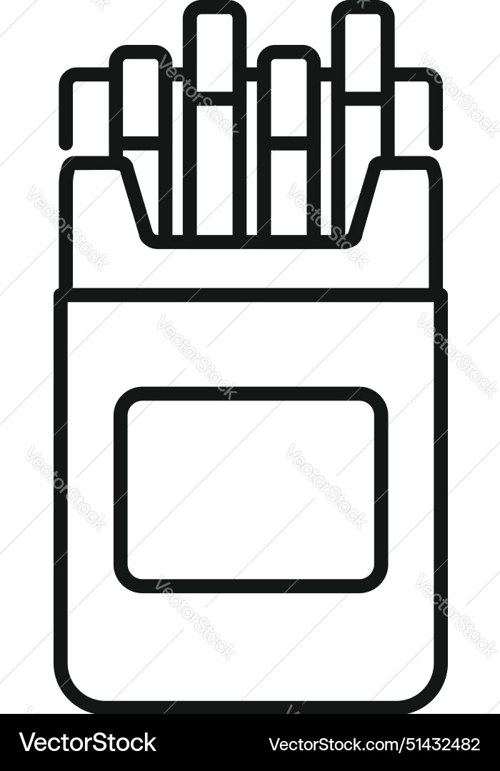 Pack of cigarettes line icon Royalty Free Vector Image