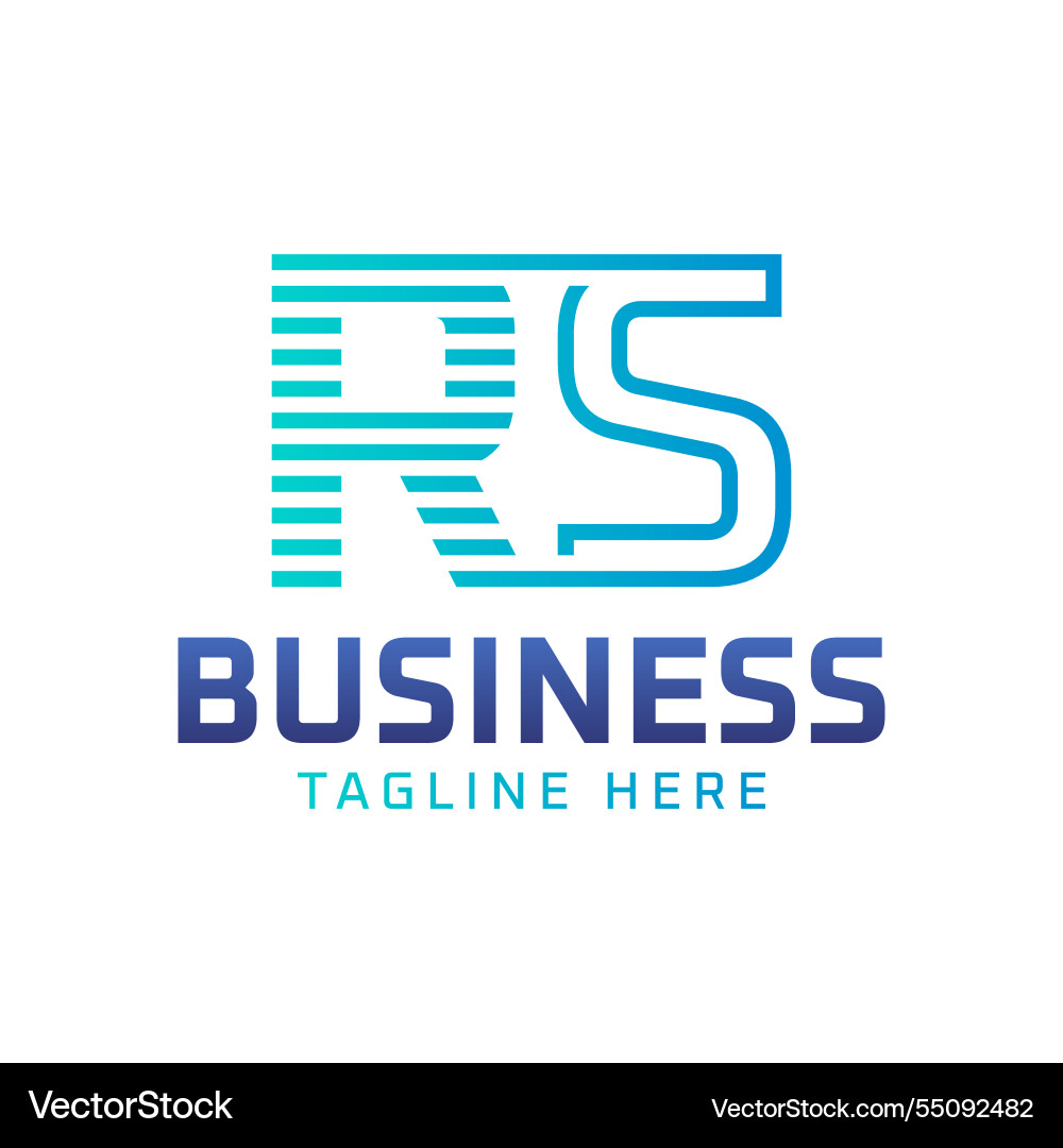 Rs logo design sleek modern letter Royalty Free Vector Image
