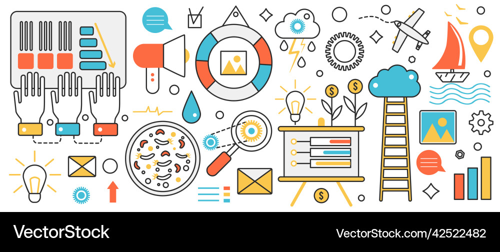 Science biotechnology abstract scientific methods Vector Image