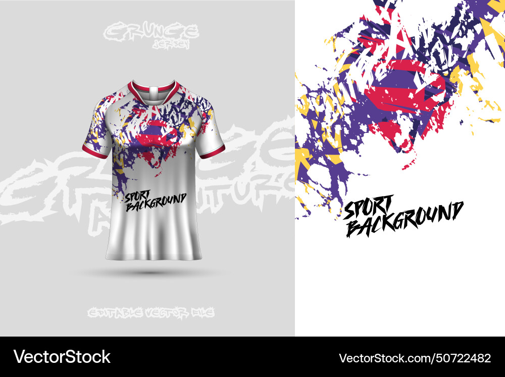 Sports jersey and background template design Vector Image