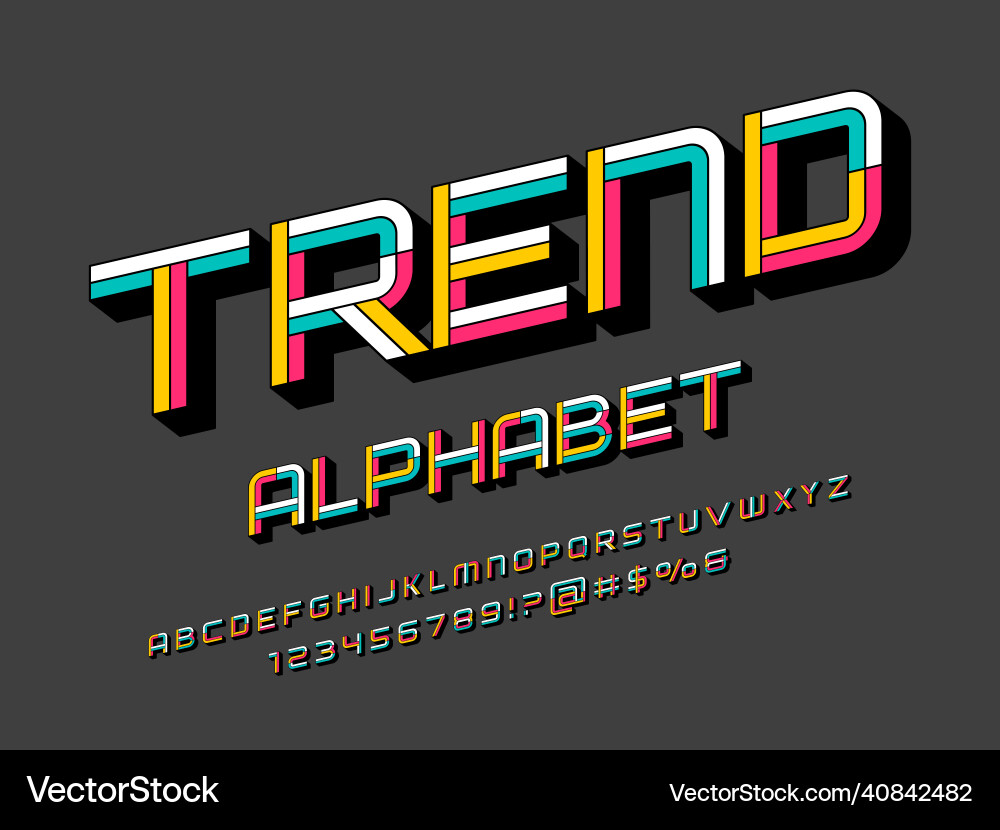 Stylized font Royalty Free Vector Image - VectorStock