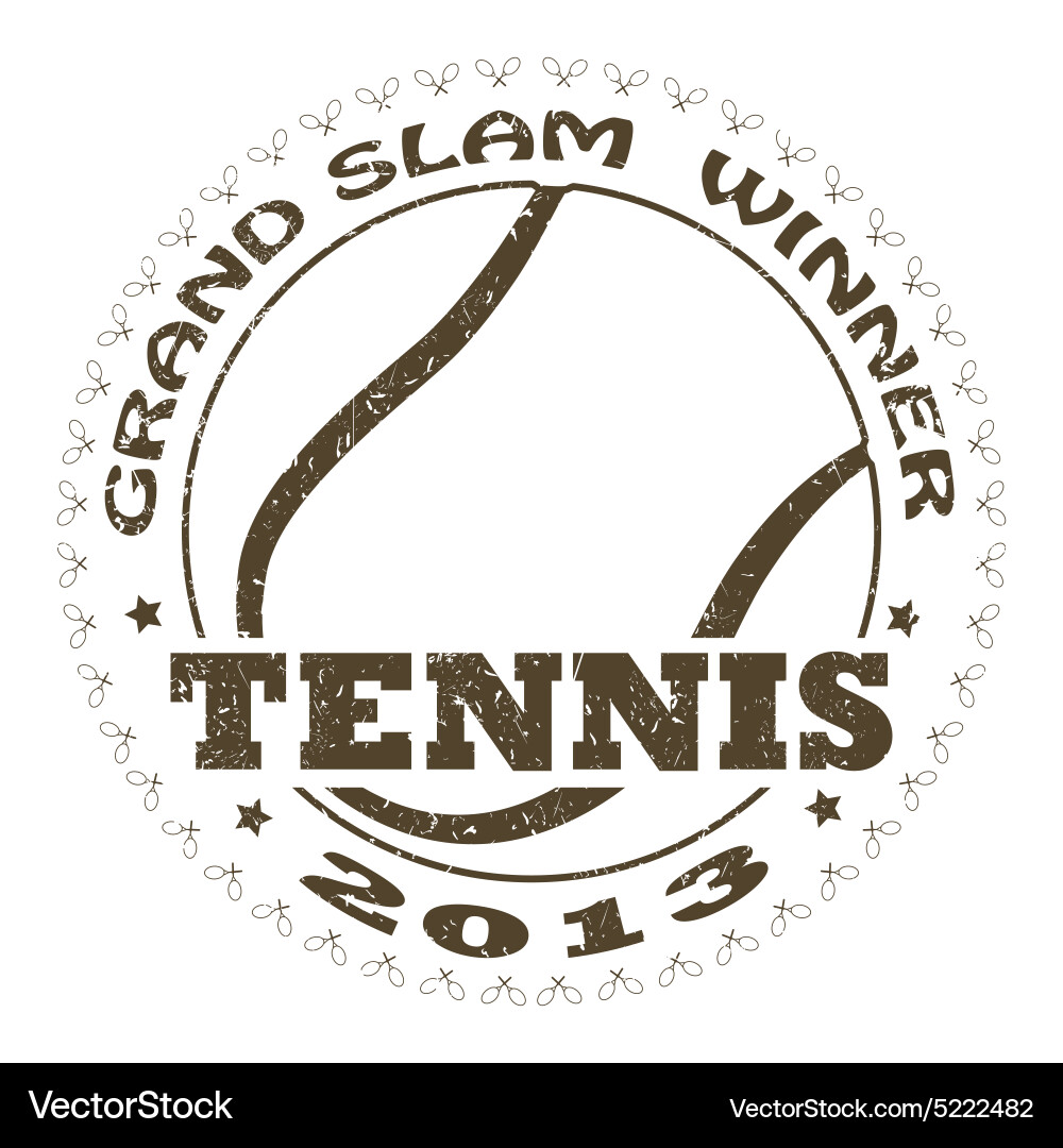 Tennis label Royalty Free Vector Image - VectorStock
