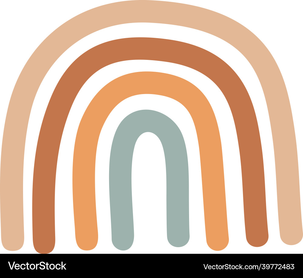 Boho rainbow color Royalty Free Vector Image - VectorStock
