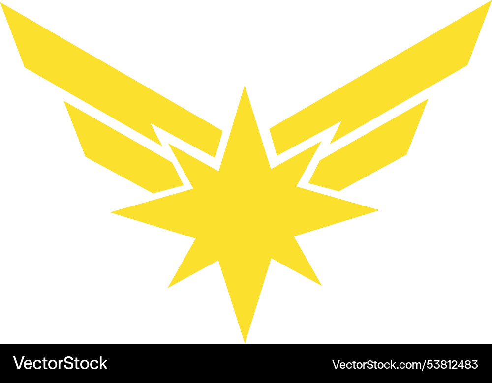Captain marvel logo super hero file Royalty Free Vector