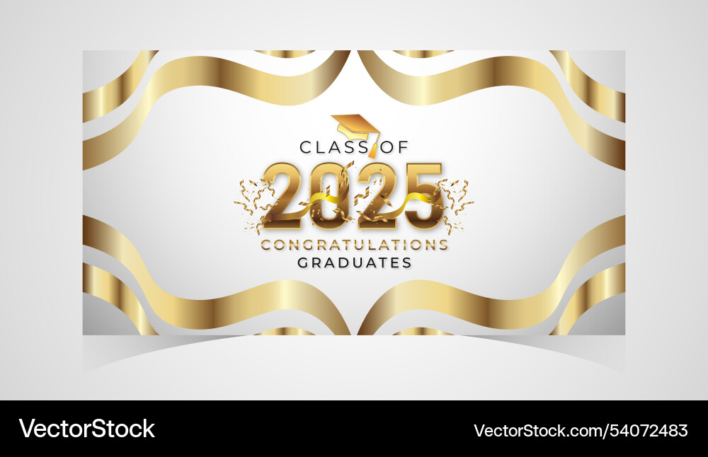 Class of 2025 congratulations graduates academic Vector Image