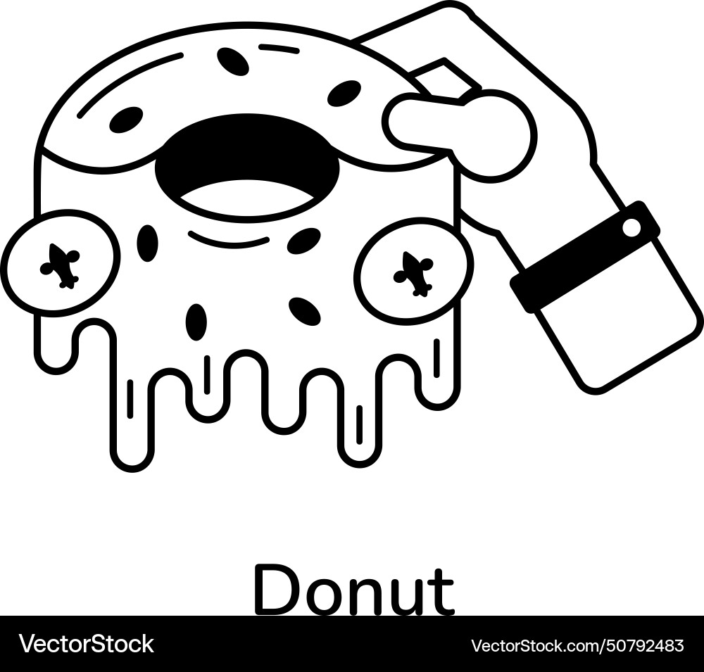 Donut Royalty Free Vector Image - VectorStock