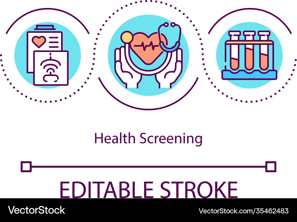 Health Screening Concept Icon Royalty Free Vector Image