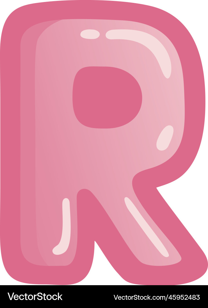 Letter R Pink Pink Letter R Lower Case Alphabet Girls Birthday Gift