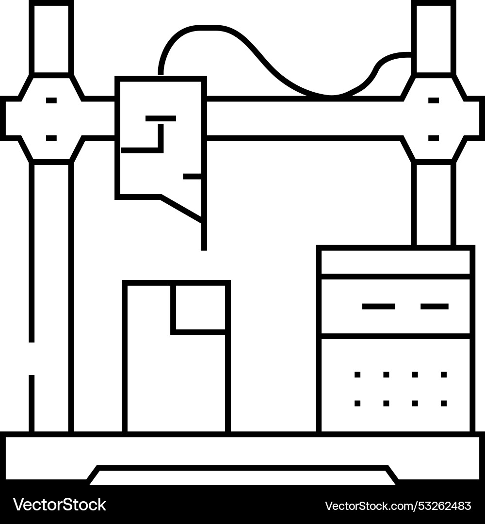 Prototyping manufacturing engineer line icon Vector Image
