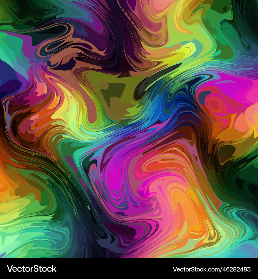 Psychedelic Abstract Pattern Bright Digital Vector Image