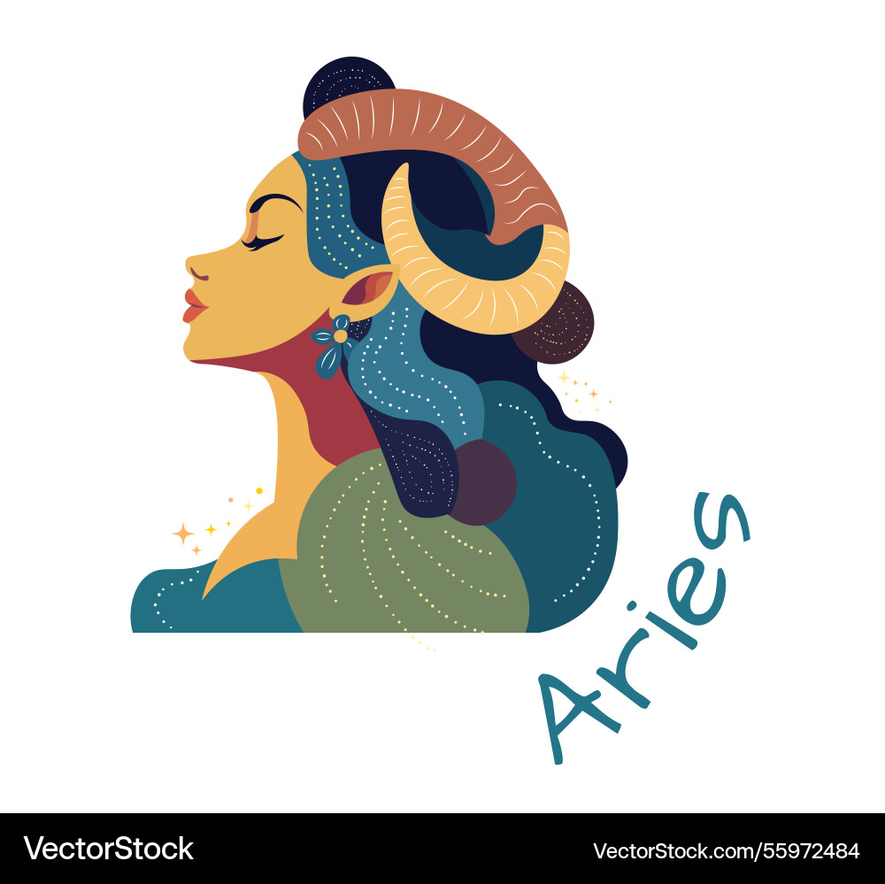 Aries sign Royalty Free Vector Image - VectorStock