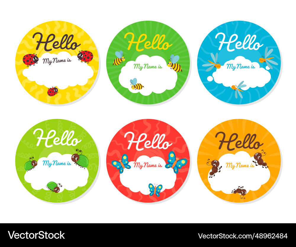 Children Name Tag Vector Images (over 300)