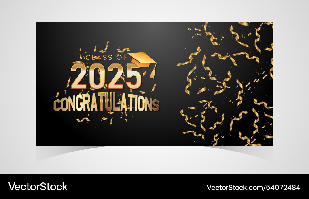 Class of 2025 congratulations graduates academic Vector Image
