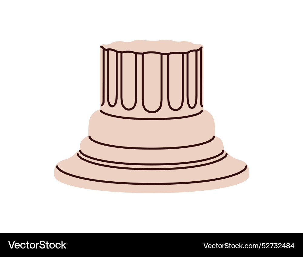 Greek column base antique architecture classic Vector Image