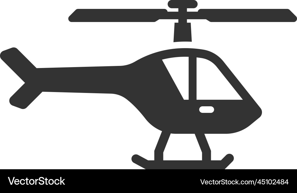 Helicopter aircraft icon Royalty Free Vector Image