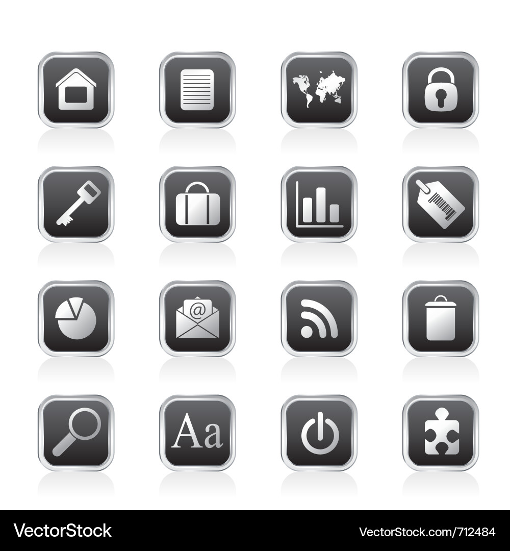 Simple business and internet icons – Royalty-Free Vector | VectorStock