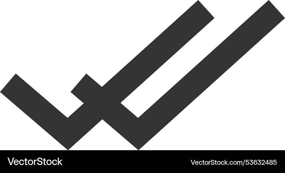 Double check icon logo design template isolated Vector Image