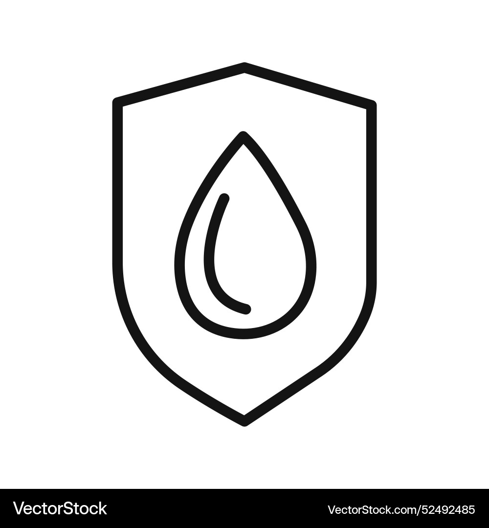 Ip67 waterproof icon linear graphics set Vector Image