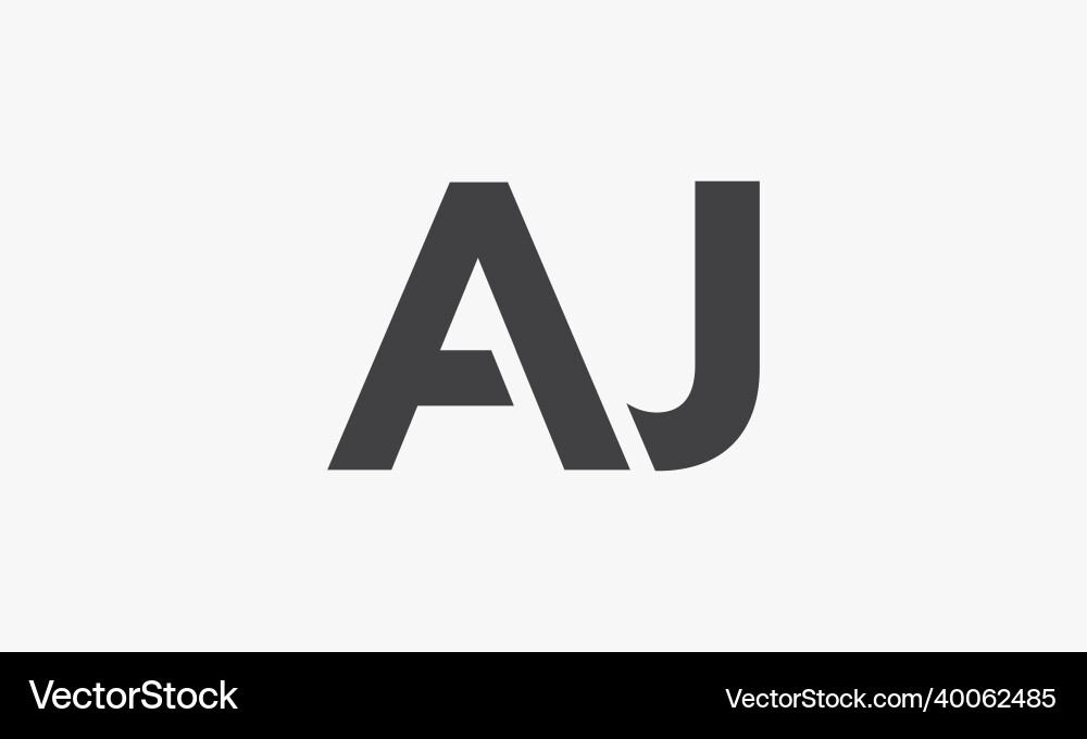 Modern AJ Monogram Logo Royalty Free Vector Image