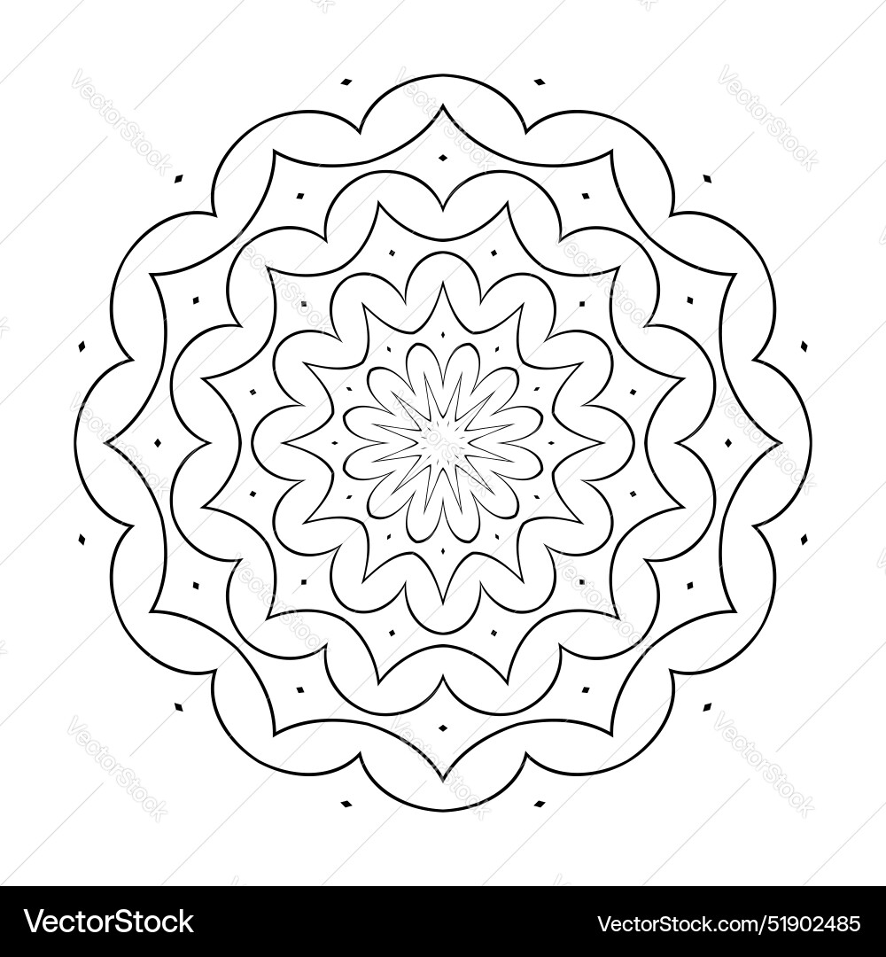 Radial circular geometric pattern circle design Vector Image