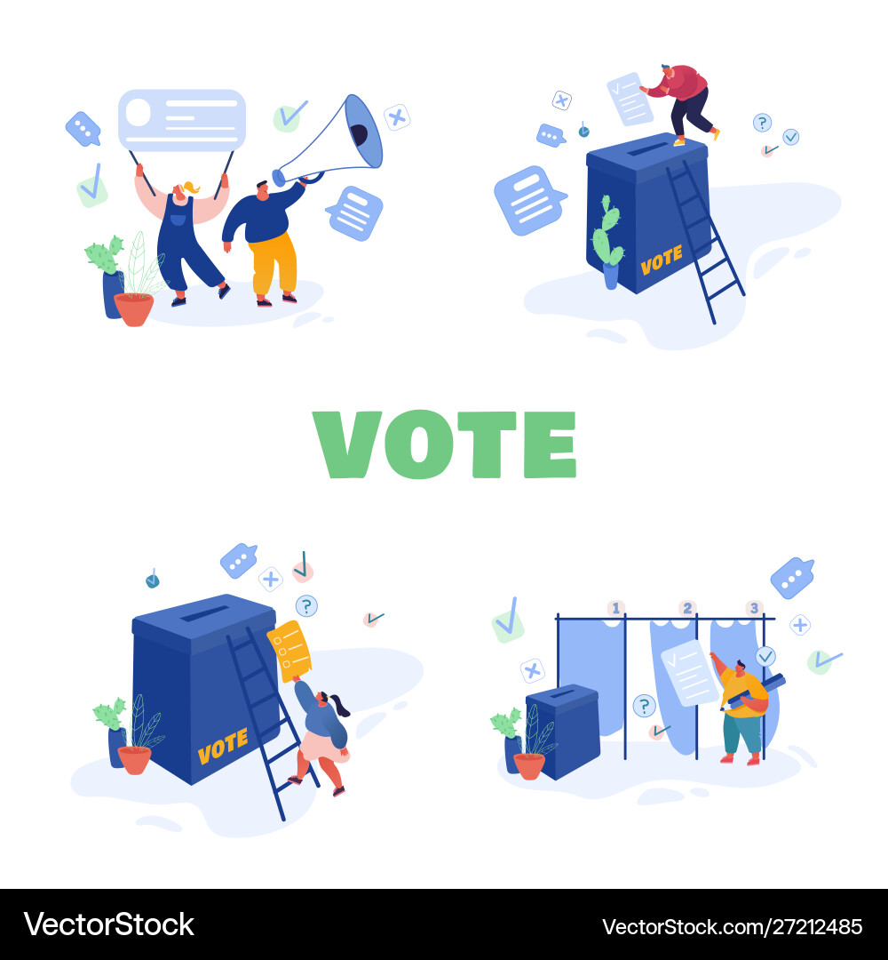 Voting and election concept template design pre Vector Image