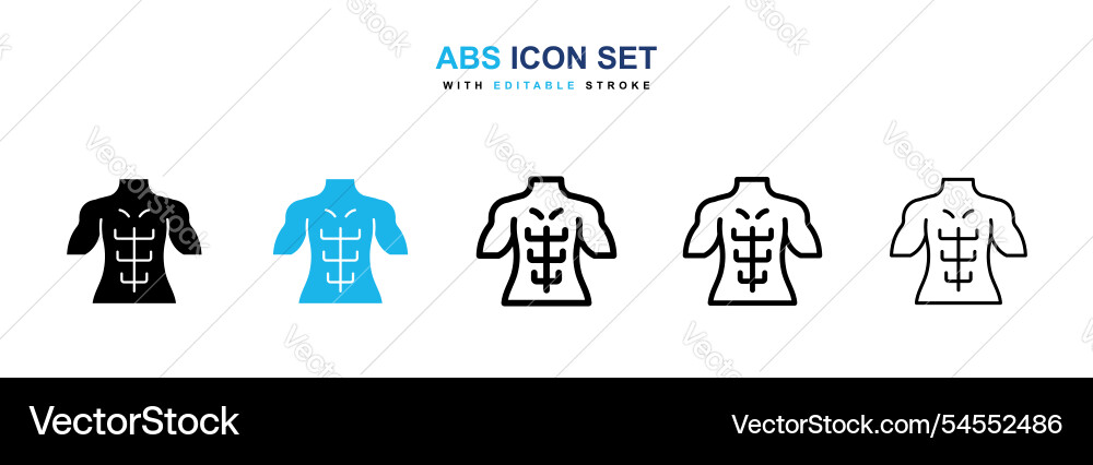 Abs icon Royalty Free Vector Image - VectorStock