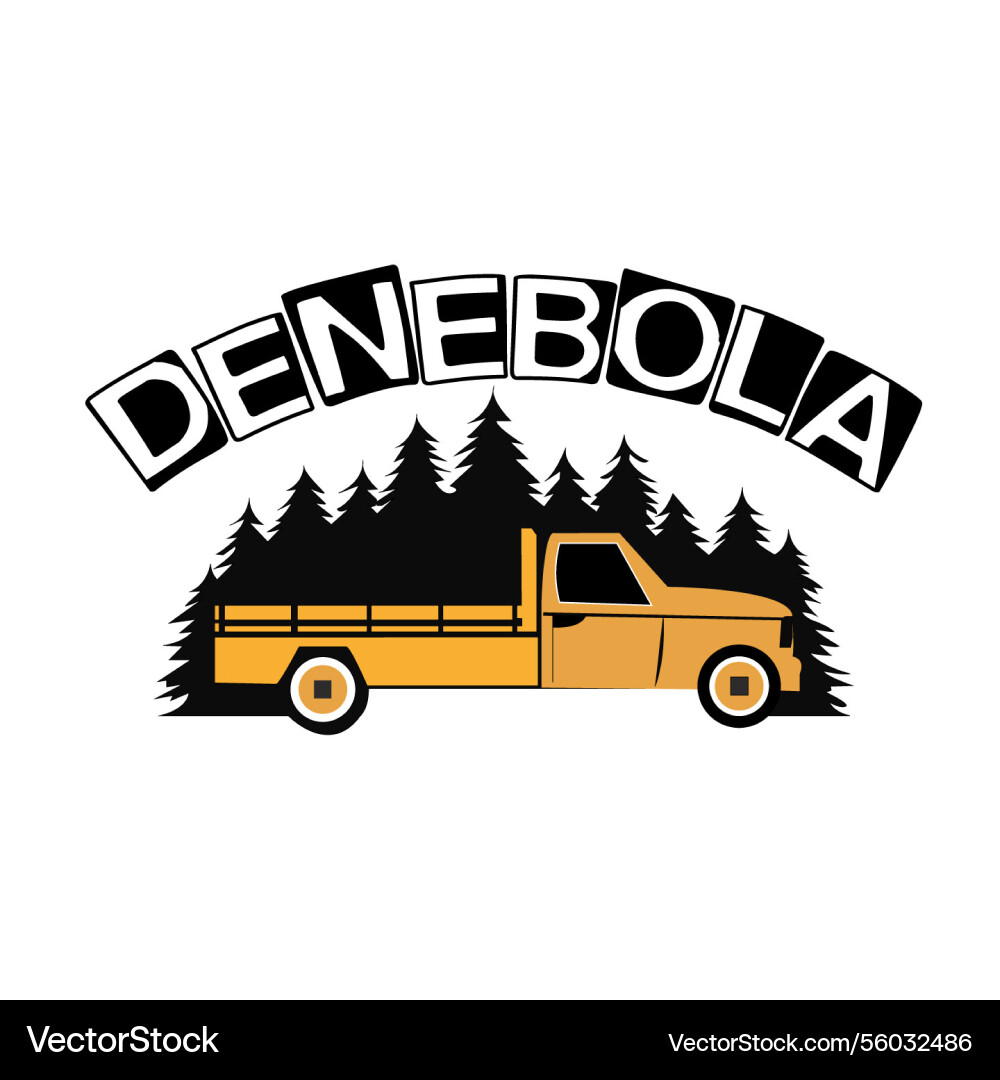 Denebola logo design Royalty Free Vector Image