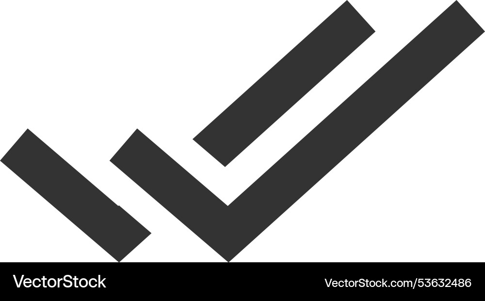 Double check icon logo design template isolated Vector Image