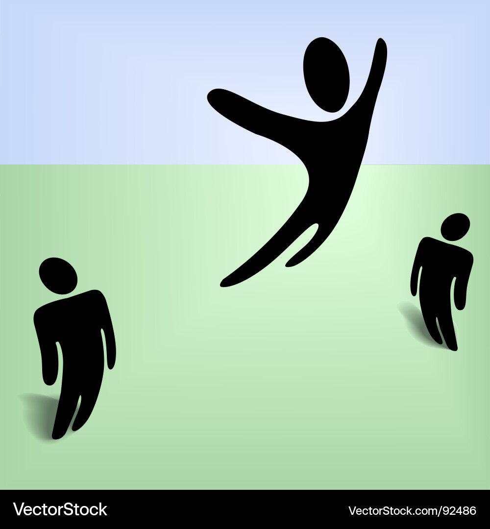 Flying person Royalty Free Vector Image - VectorStock