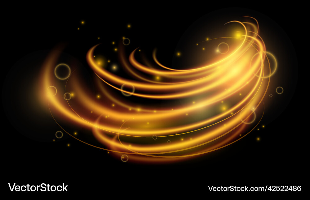 Gold luminous abstract light effect luxury Vector Image
