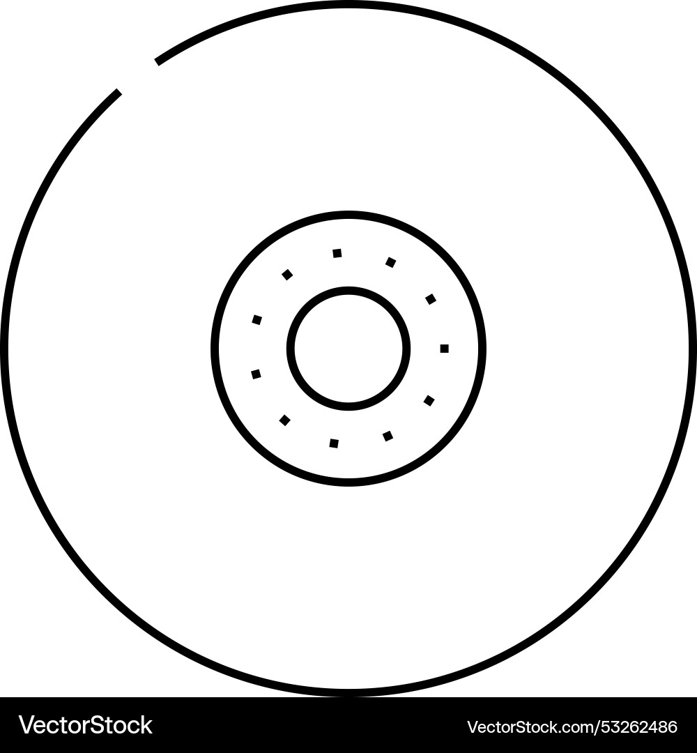Grinding wheel manufacturing engineer line icon Vector Image