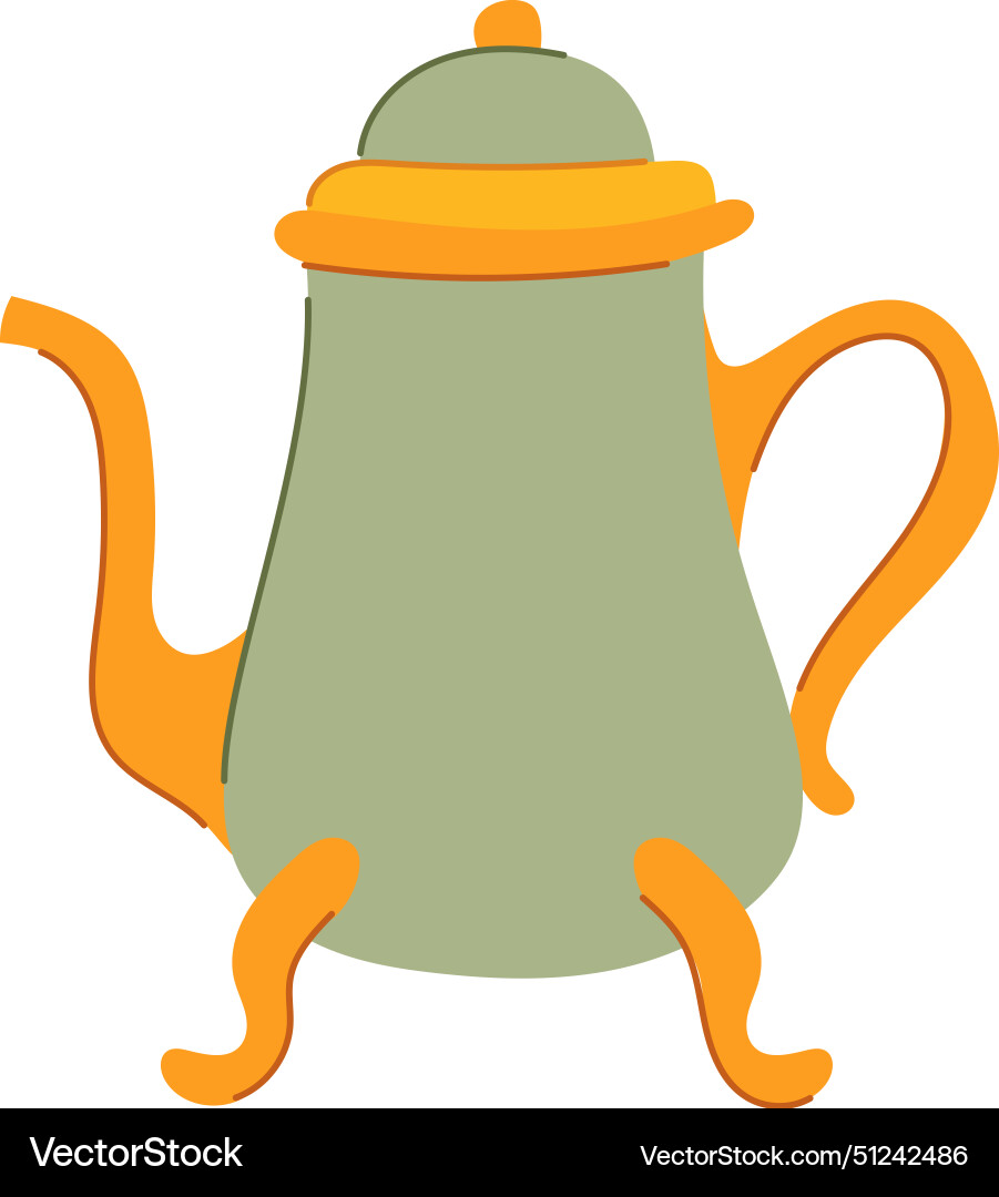 Gulf arabic tea pot cartoon Royalty Free Vector Image