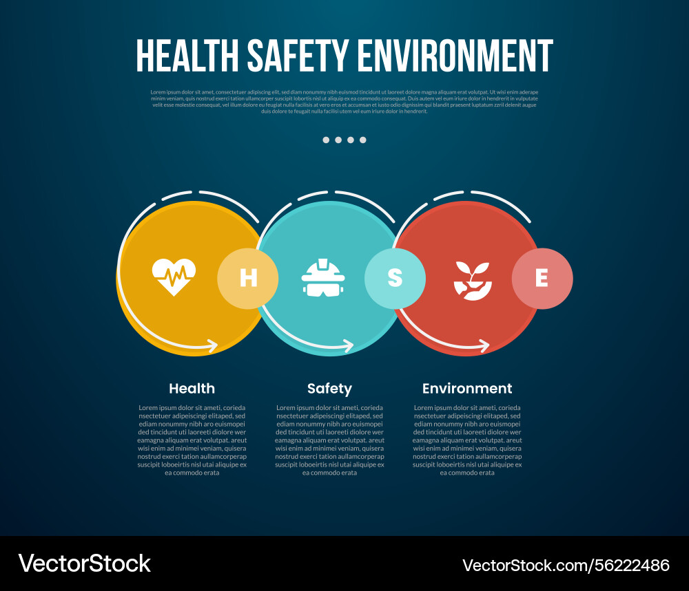 Hse infographic template with big circle stack Vector Image