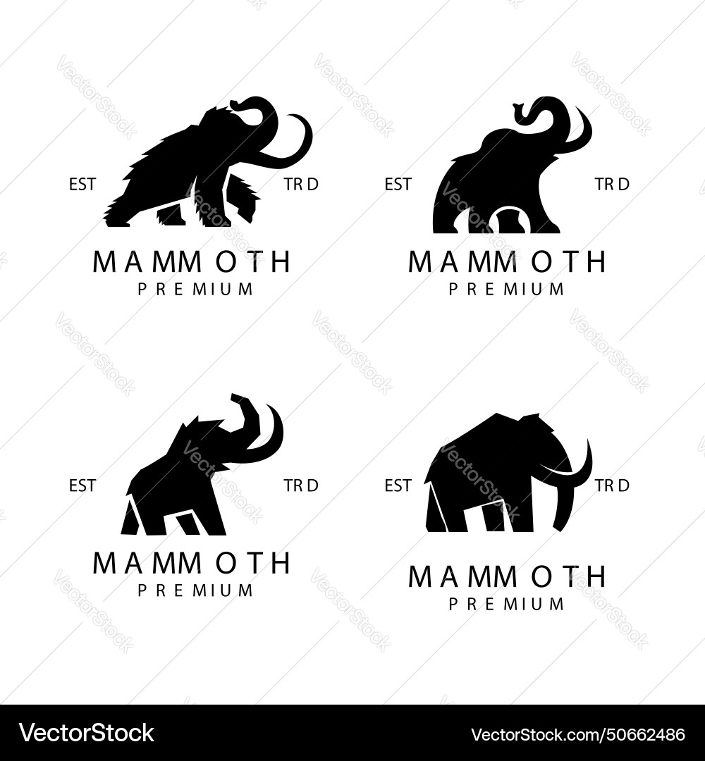 Mammoth logo icon design Royalty Free Vector Image