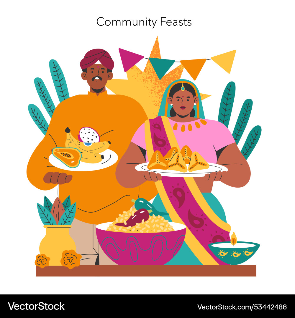 Navaratri flat Royalty Free Vector Image - VectorStock