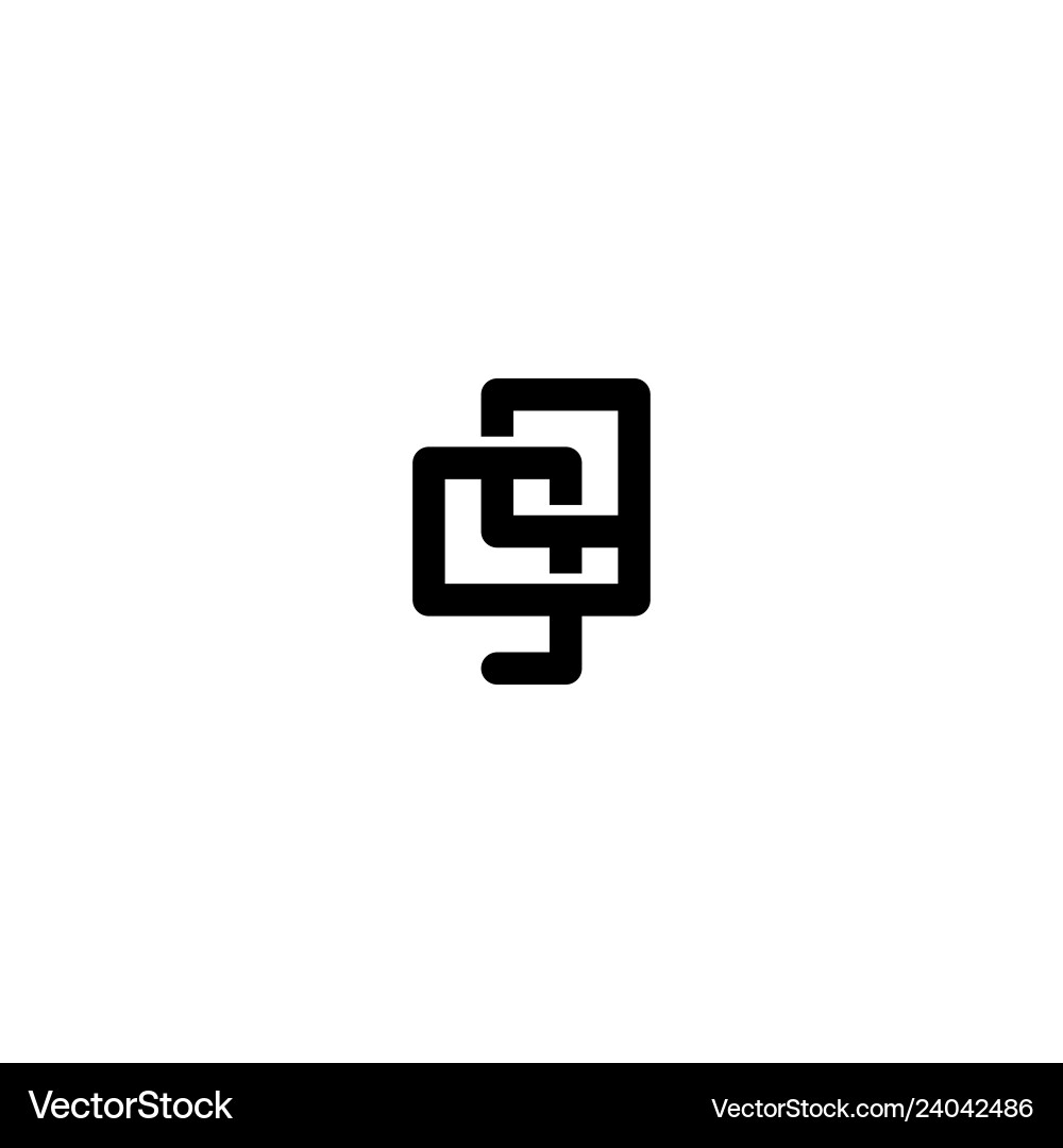 Ninety nine number double line art outline Vector Image