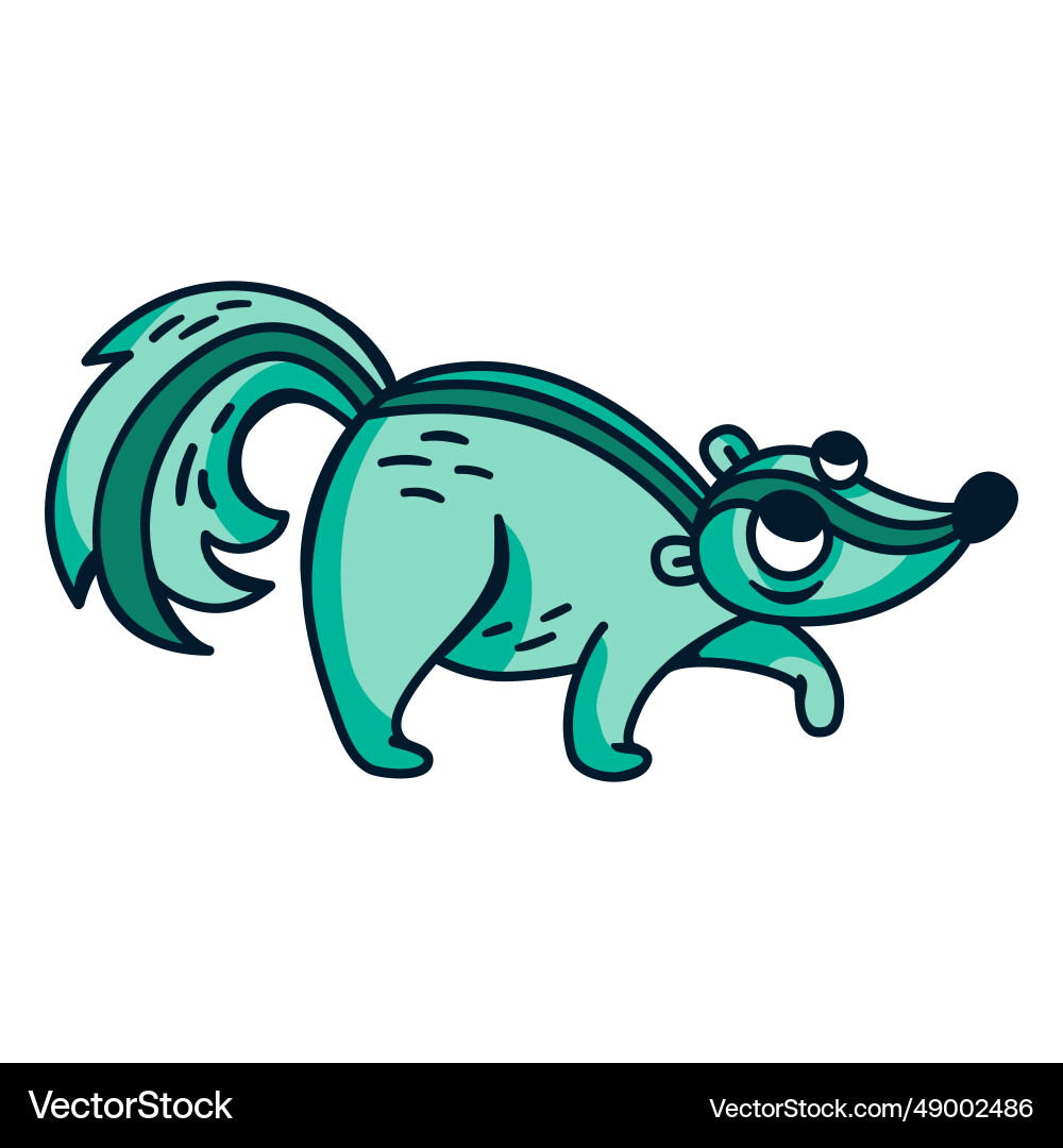 Skunk niedlich Cartoon Lizenzfreies Vektorbild
