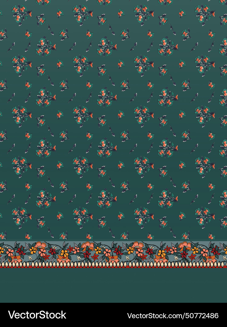 Textile digital design fabric print wallpaper Vector Image