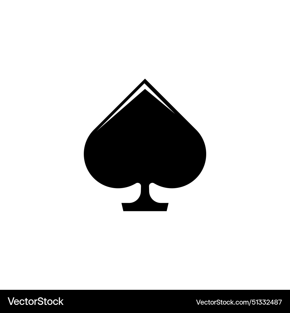 A simple black and white icon depicting the spade Vector Image