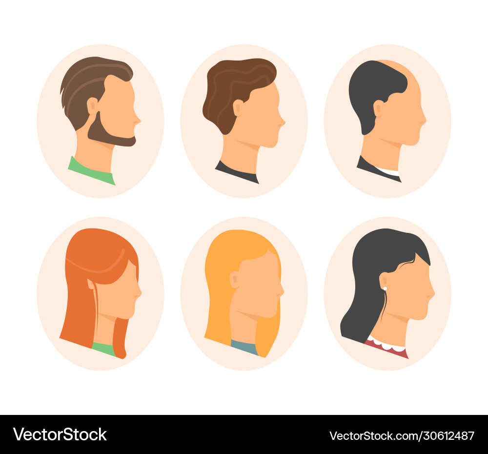 Different human face Royalty Free Vector Image