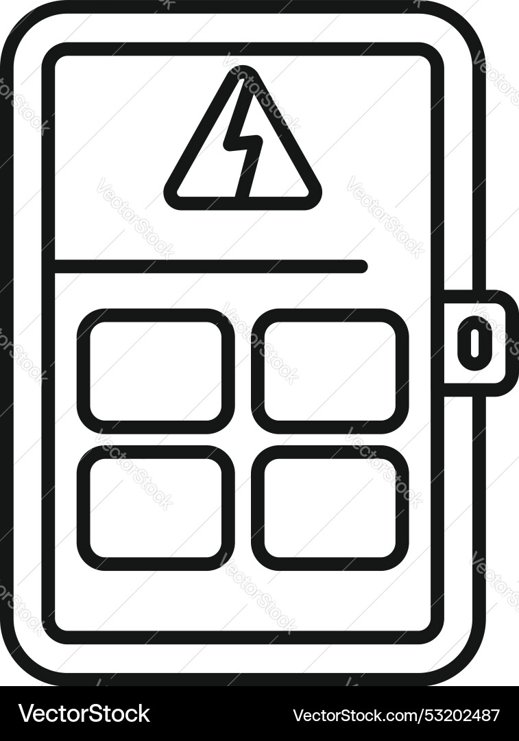 Electric switchboard with high voltage sign Vector Image