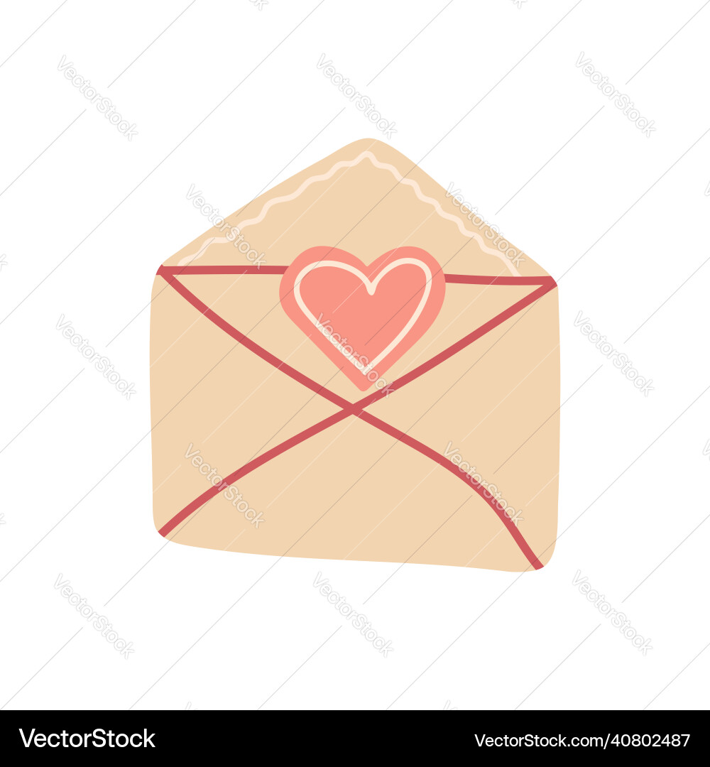 Isolated element an envelope with a heart Vector Image