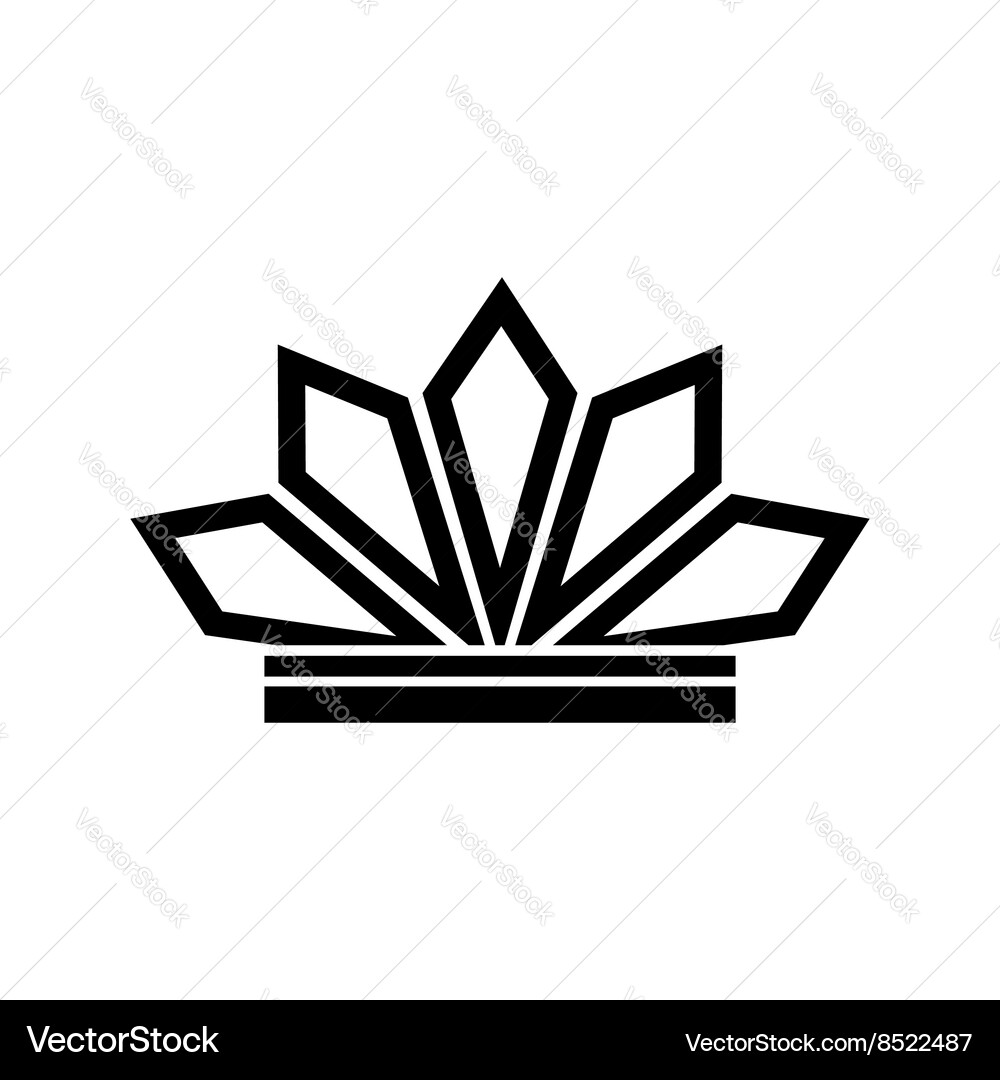 Krone Symbol einfach Lizenzfreies Vektorbild
