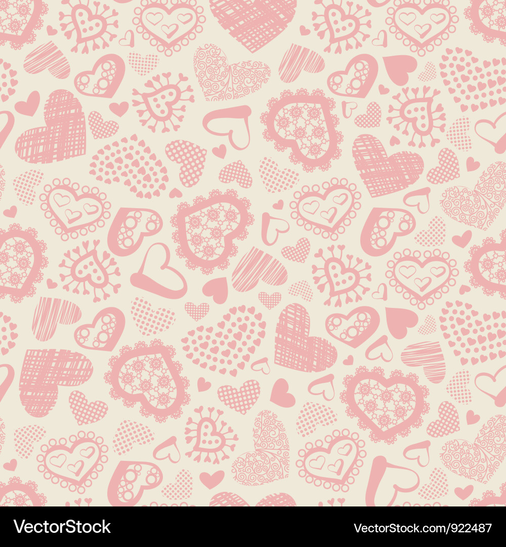 Seamless pattern with hearts Royalty Free Vector Image